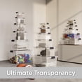 Superio Clear Storage Box with Lid, 4.75 Quart Plastic Container Bins ...