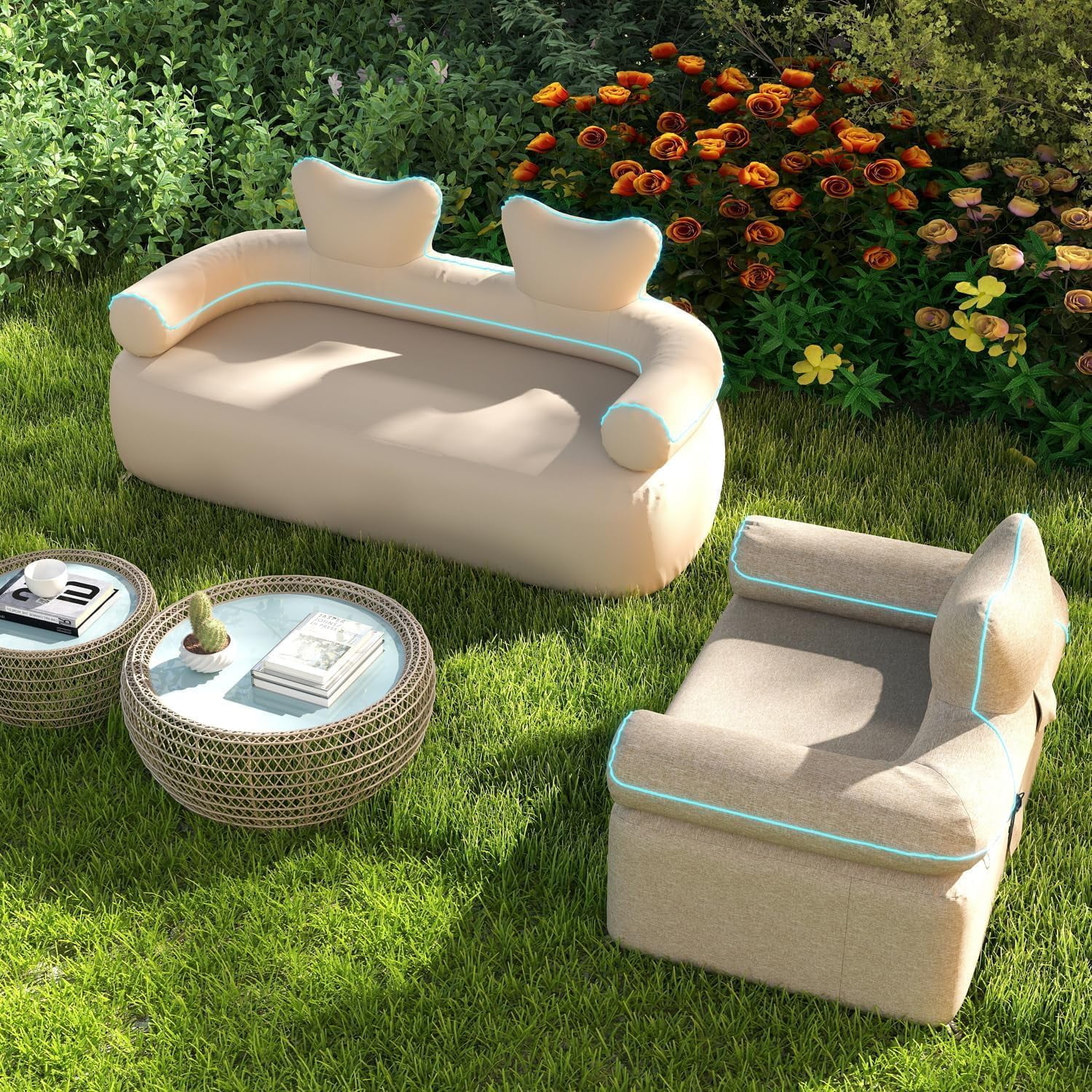 Click here for Nobrand Inflatable Sofa With Built-In Pump  Self-I... prices