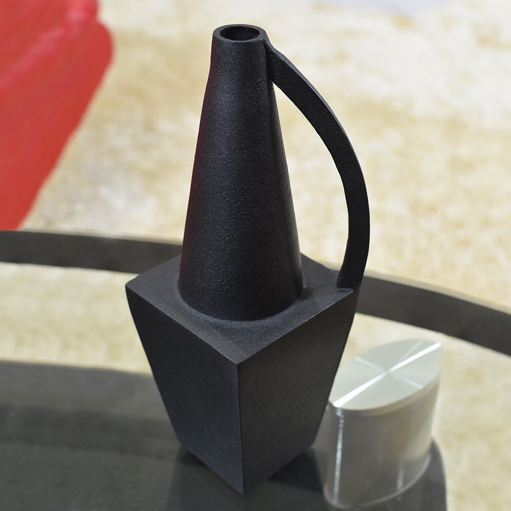 Handmade Aluminium Geometric Black Bud Vases For Indoor & Outdoor ...