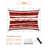 Sun Shade Sail 8x10Ft Red Ombre Modern Watercolor Abstract Stripe Uv ...