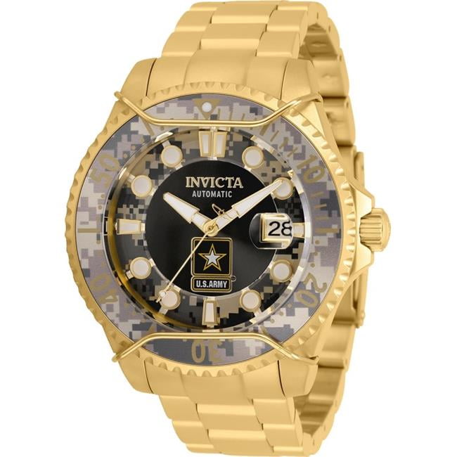 Invicta 31853 Mens U.S. Army Automatic Chronograph Black & Camouflage ...