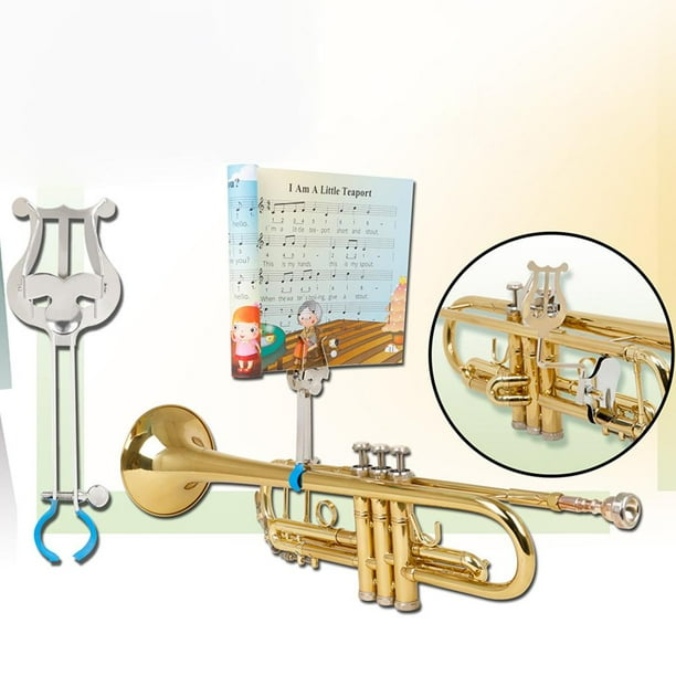Iron Metal Universal Sheet Music Clamp-on Holder for Trumpet/Cornet ...