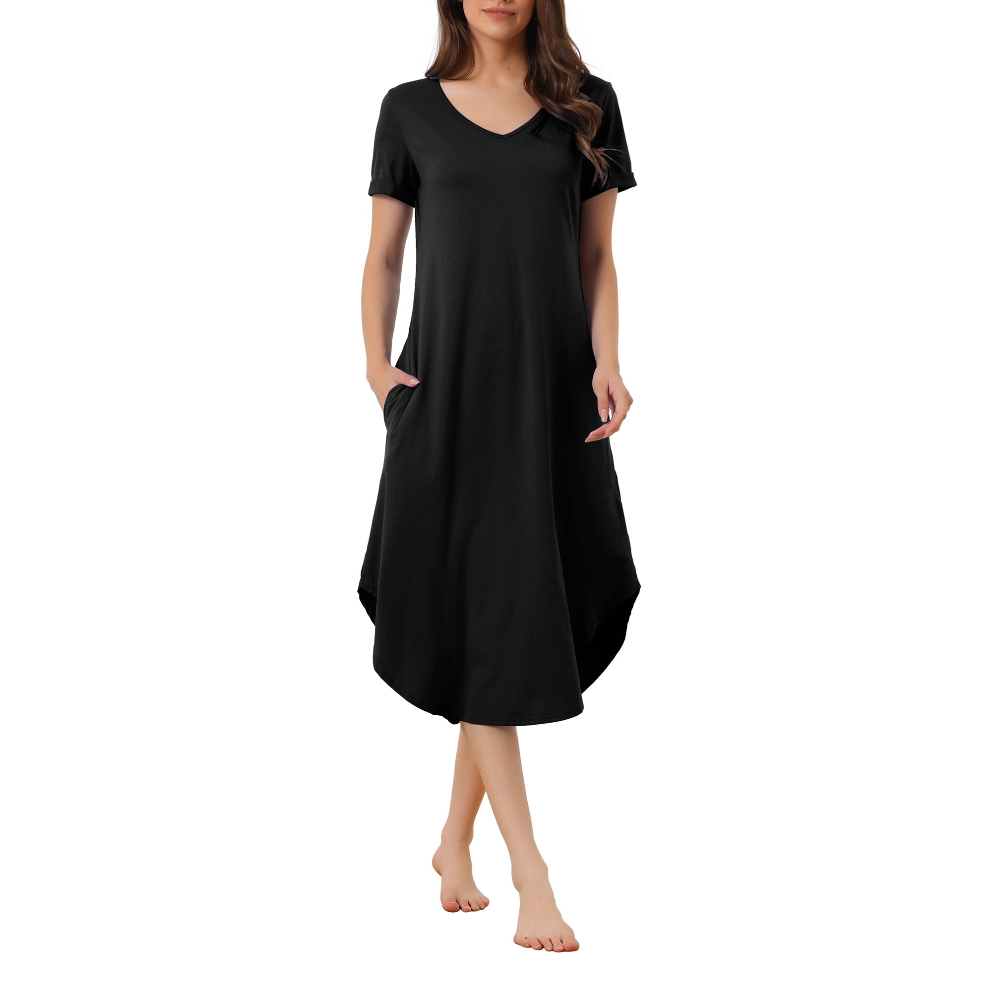 Click here for Inspire Chic Womens Nightgown V Neck Short Sleeve... prices