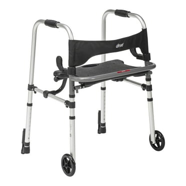 Drive Medical Clever Lite Walker Rollator, Junior, 5" Wheels, Flame ...