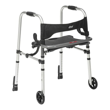 Drive Medical Clever Lite Walker Rollator, Adult, 5" Wheels, Flame Blue ...
