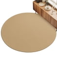 Beige Tan Round Living Room Rugs 8 ft, Light Brown Solid Background ...