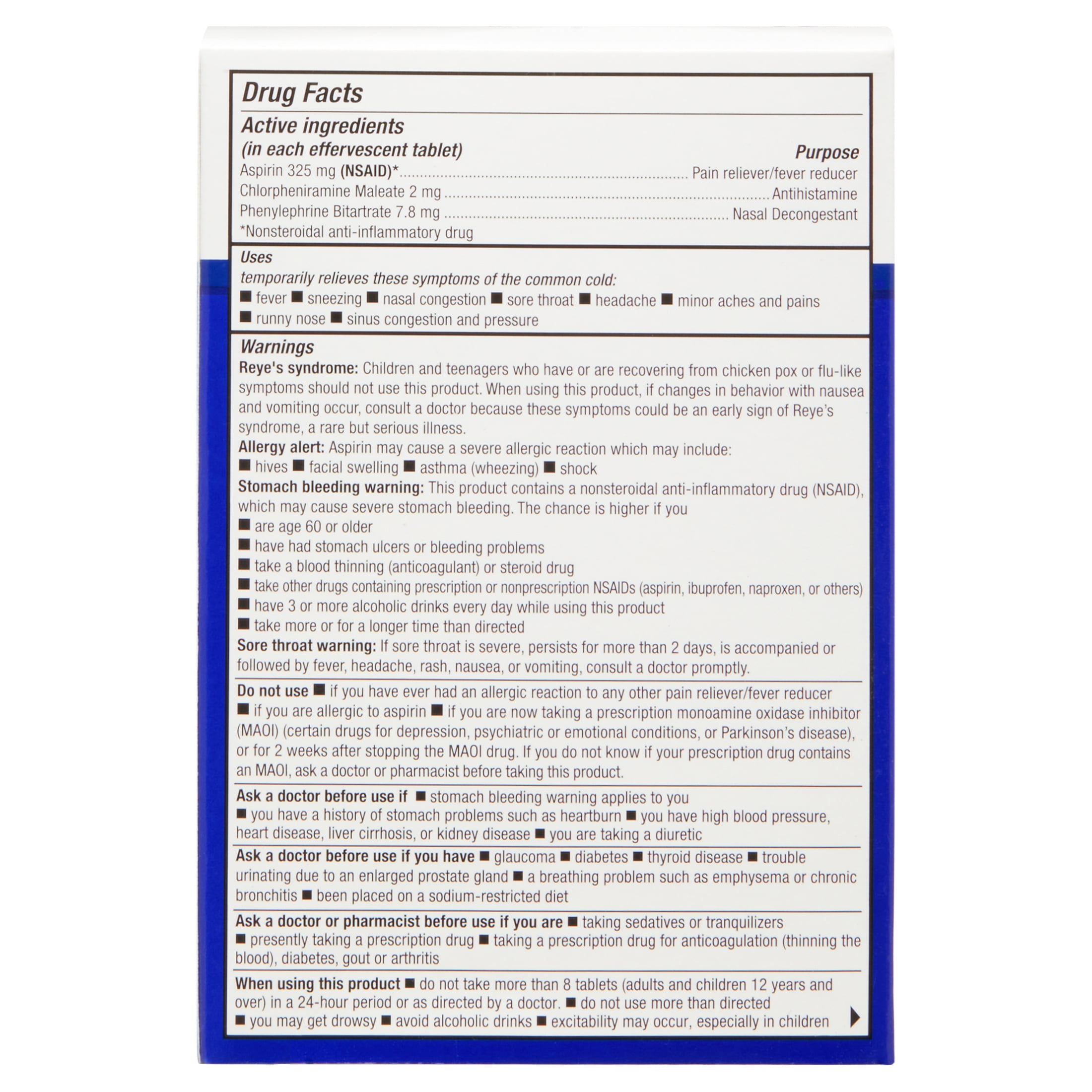 Equate Effervescent Cold Relief, 48 tablets | Ubuy Sri Lanka