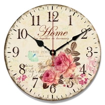 DESIGNICE Wall Clock,Vintage Style with Silent Movement Large Wall ...