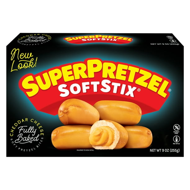 SuperPretzel Sofistix Cheddar Cheese Filled Soft Pretzel Sticks, 9 oz ...