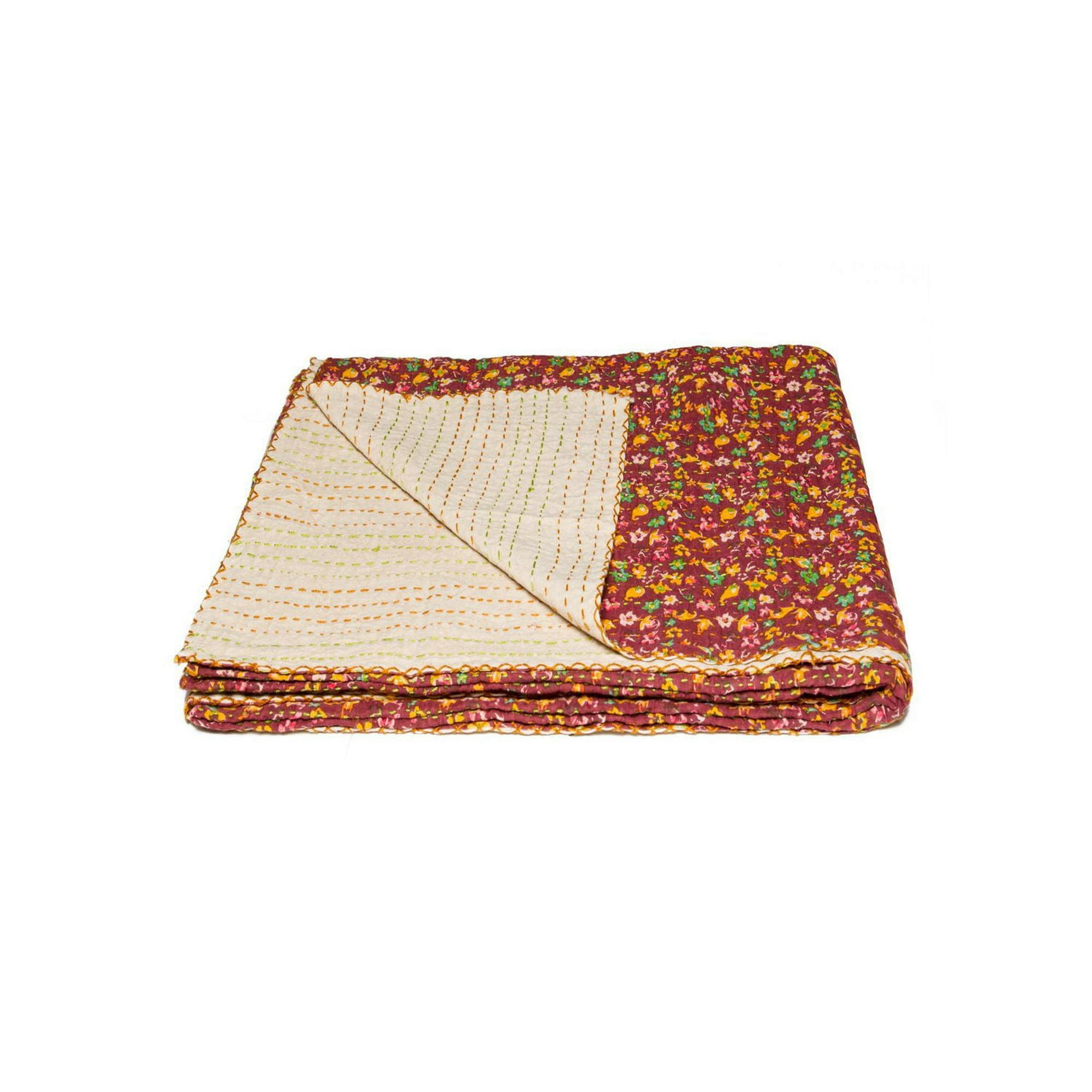 Click here for H-Taj Hotel Kantha Cotton Throw Blanket 50 X 70 Tw... prices