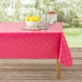 Mainstays Pink Checkered PEVA Tablecloth, Spring & Summer, 60"W x 84"L ...