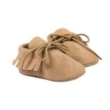 Infant Baby Boys and Girls Moccasins Sneakers Premium Soft Sole Tassels Prewalker Anti-Slip ...