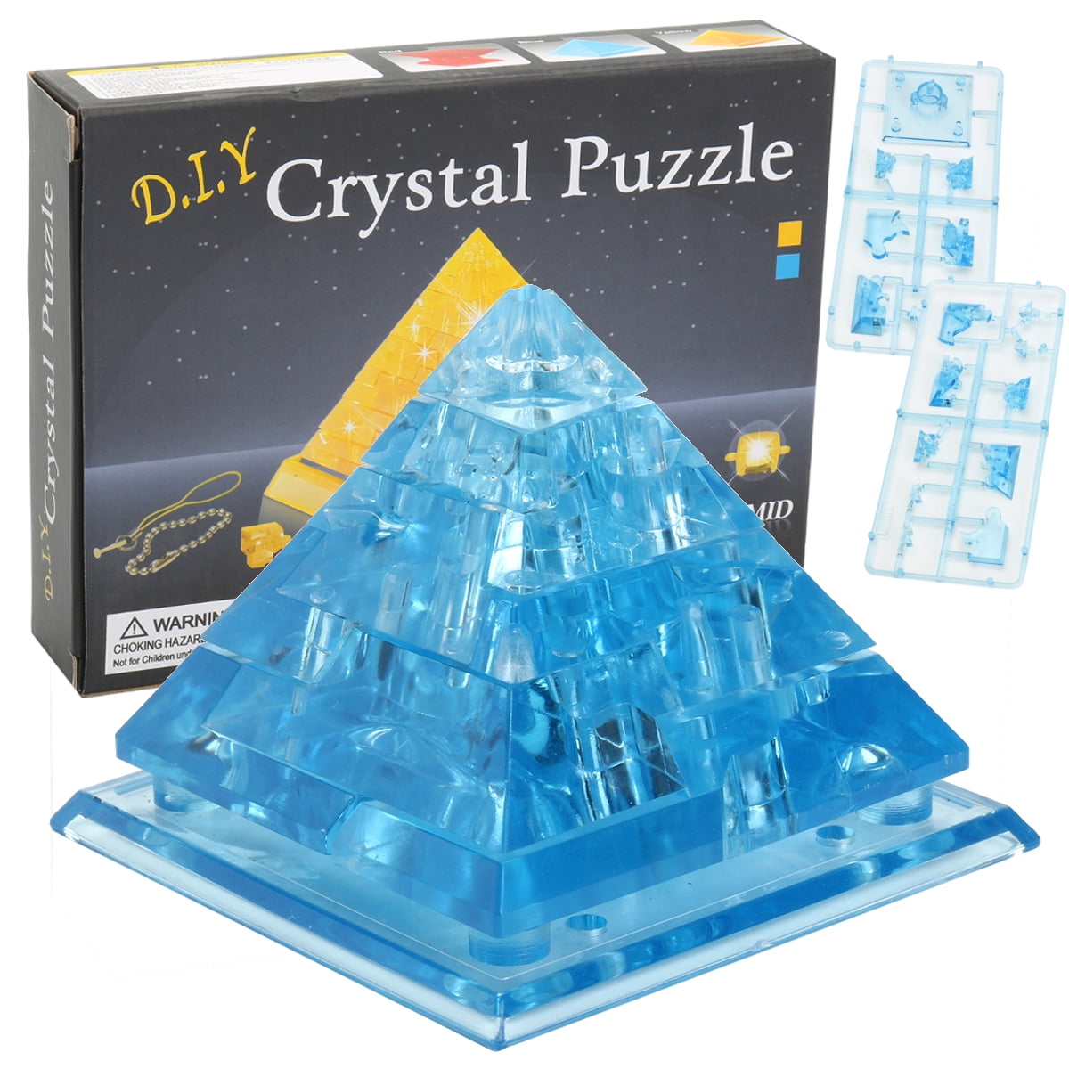 3D Three-Dimensional Blue Crystal Myth Pyramid Decoration Jigsaw Puzzle ...