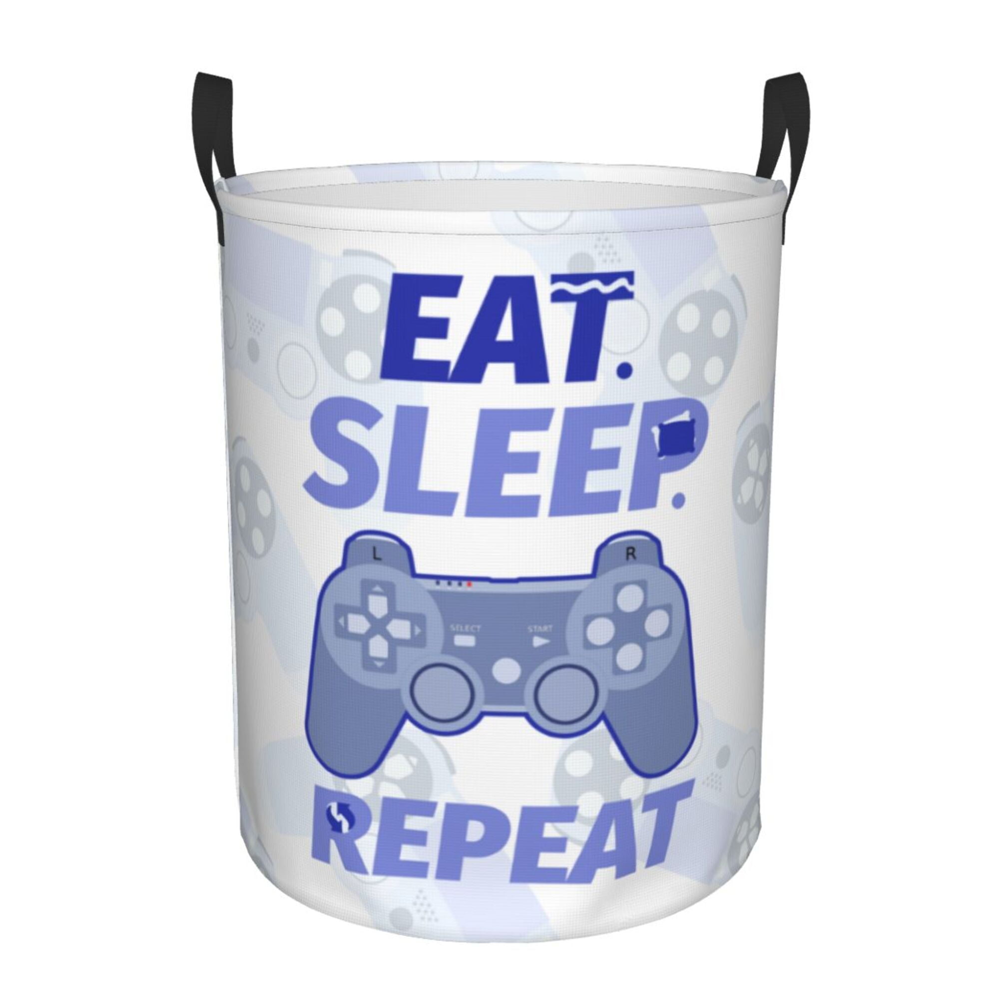 DouZhe Waterproof Collapsible Large Laundry Baskets, Blue Cartoon Eat ...