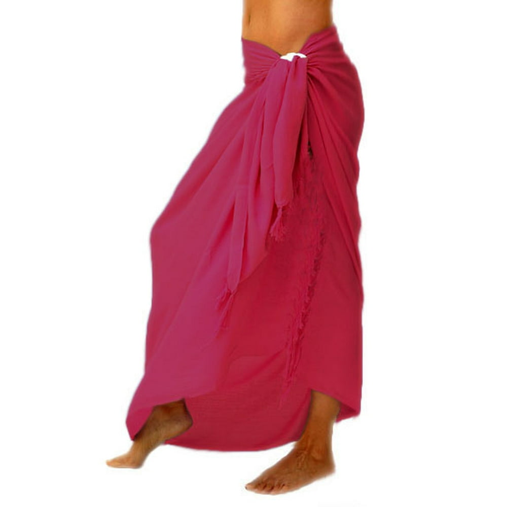 1 World Sarongs - 1 World Sarongs Womens Beach Cover-up Solid Color ...
