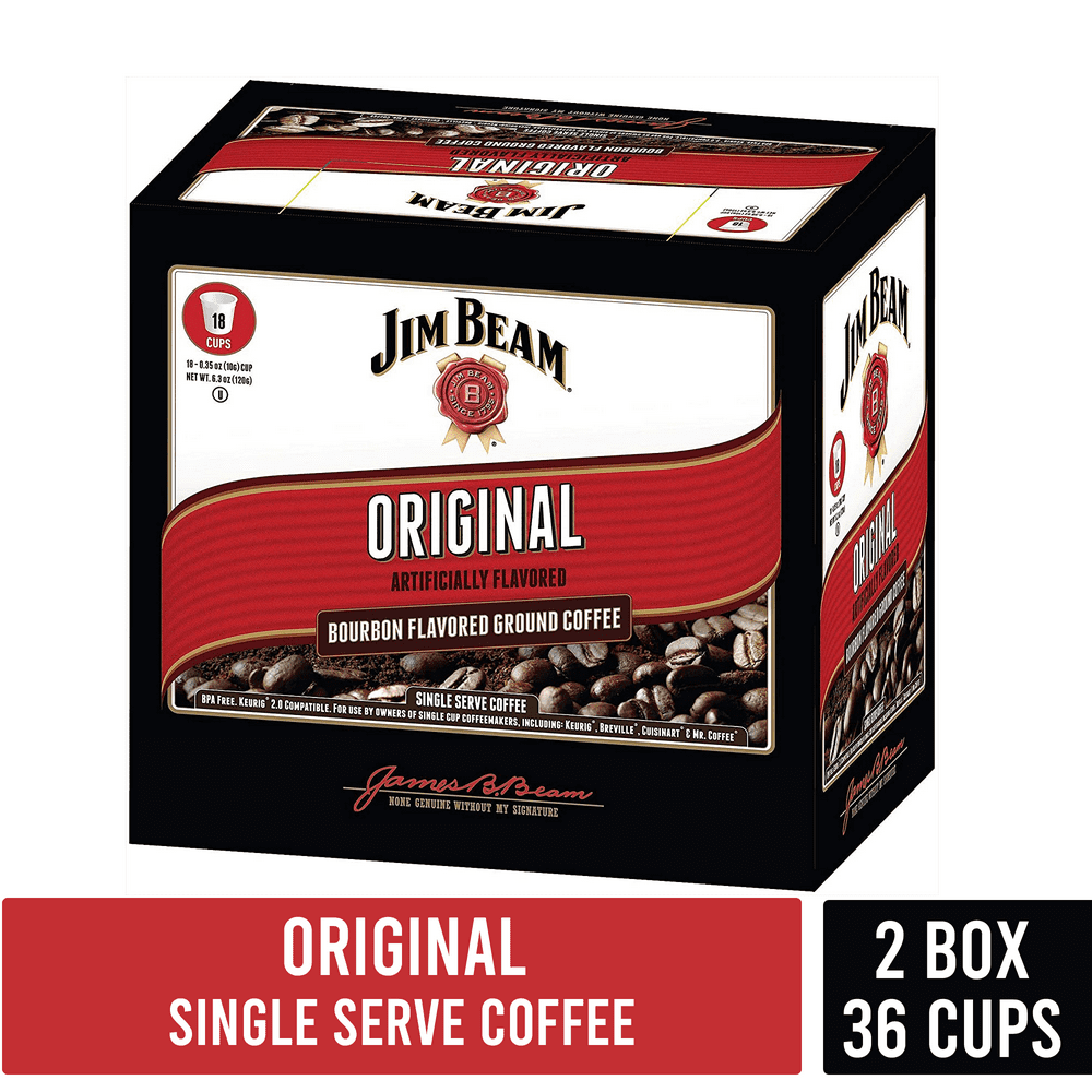 Jim Beam Original Single Serve Coffee, 2/18 count - Walmart.com ...