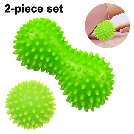 Spike Peanut Roller & Hedgehog Foot Massage Ball Set - Ideal for Muscle ...