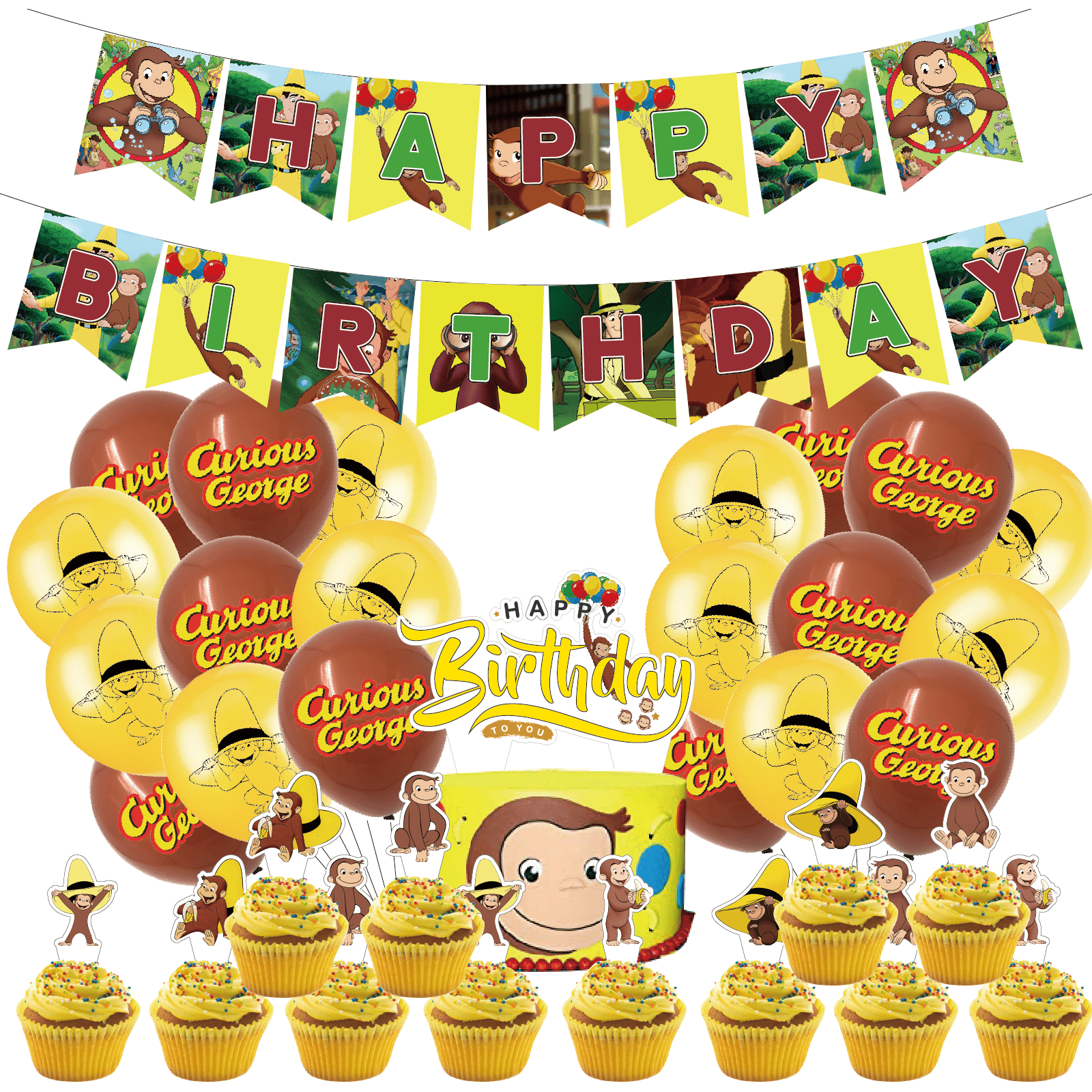 Click here for Lmhtrade 32 Pcs For Curious George Cartoon Theme B... prices