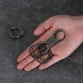 2 Pcs Heavy Duty Key Chain with 8 Pcs Stainless Key Rings, Detachable ...