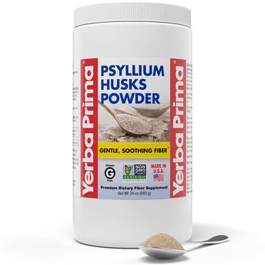 Yerba Prima Psyllium Husk Powder - 24 oz - Fine Ground Unflavored Sugar ...