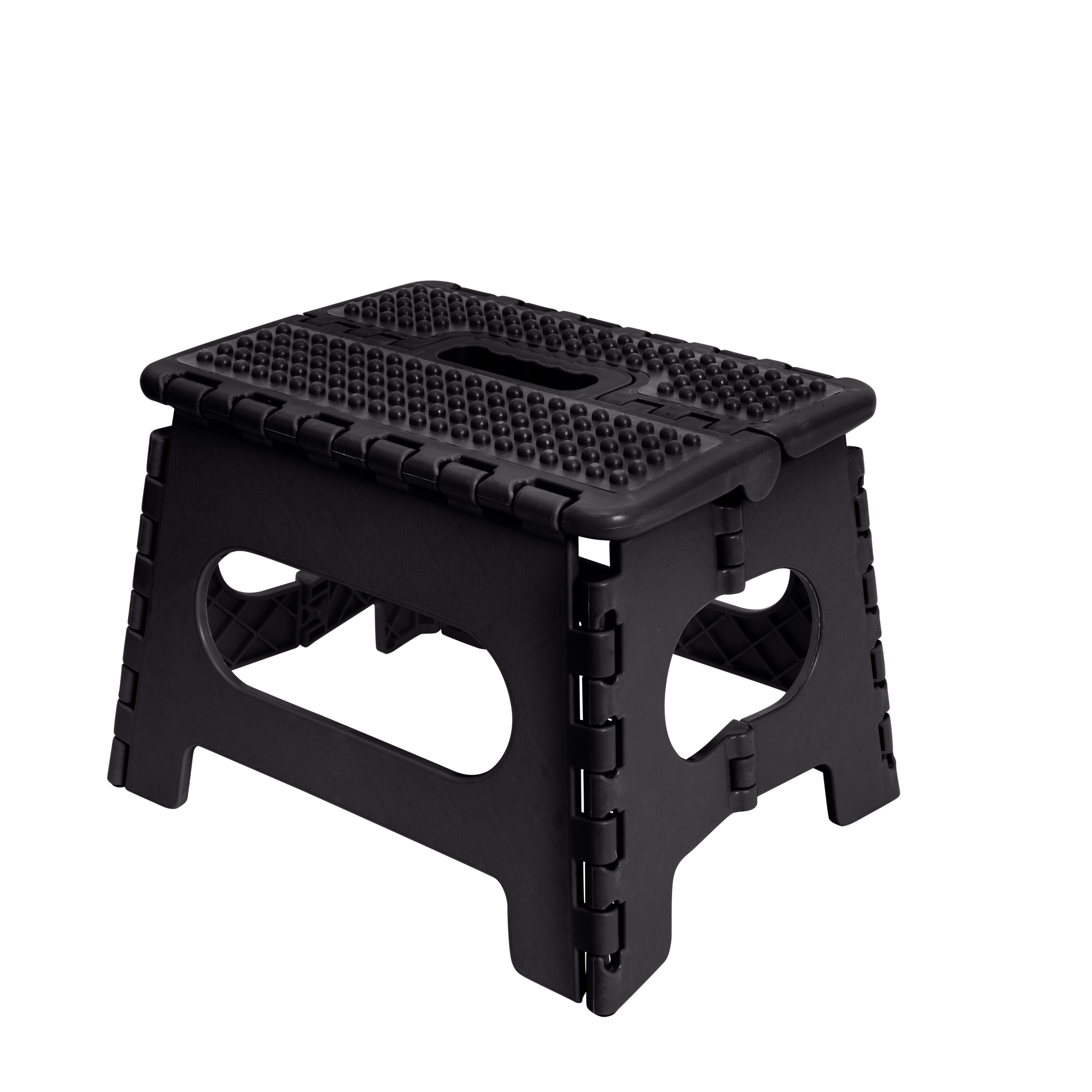 Simplify 9" Anti-Skid Folding Single-Step Stool in Black Polypropylene ...