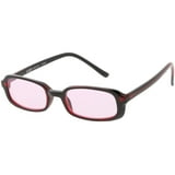 True Vintage Small Frame Rectangle Sunglasses Color Tinted Lens 46mm ...