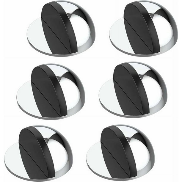Door Stops, 6 Pieces Door Stops Chrome Plated Floor Door Stopper, Zinc ...