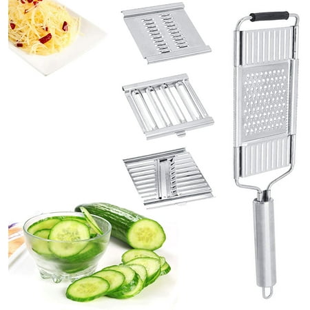 Manual Vegetable Slicer, Stainless Steel Multi-Purpose Cheese Grater ...