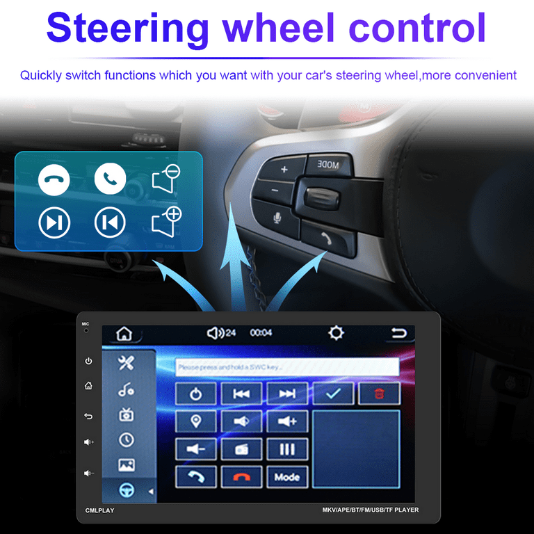 Bluetooth Autoradio Alondy Autoradio 1Din Mit 6.9 Zoll Bildschirm, Kompatibel Mit Apple 1 Din ...