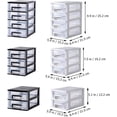 3 Layers Transparent Plastic Drawer Storage Box Organizer for Cosmetics ...