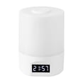 Mini Night Light with Clock, Rechargeable Bedside Lamp with Touch ...