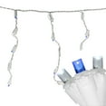 Set of 100 Blue & Pure White LED Wide Angle Icicle Christmas Lights ...