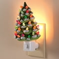 Green Snow-Capped Ceramic Tree Night Light - Walmart.com