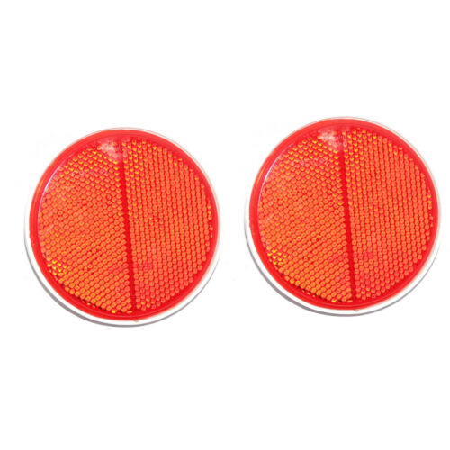 Pair Universal Fit Hella Round Reflex Reflector Red 90mm For Truck ...