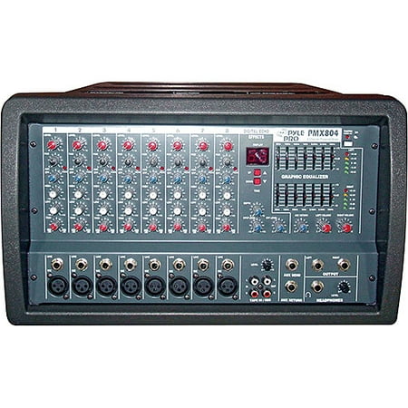 8-Channel 400 Watt Powered PA Mixer/Amplifier - Walmart.com