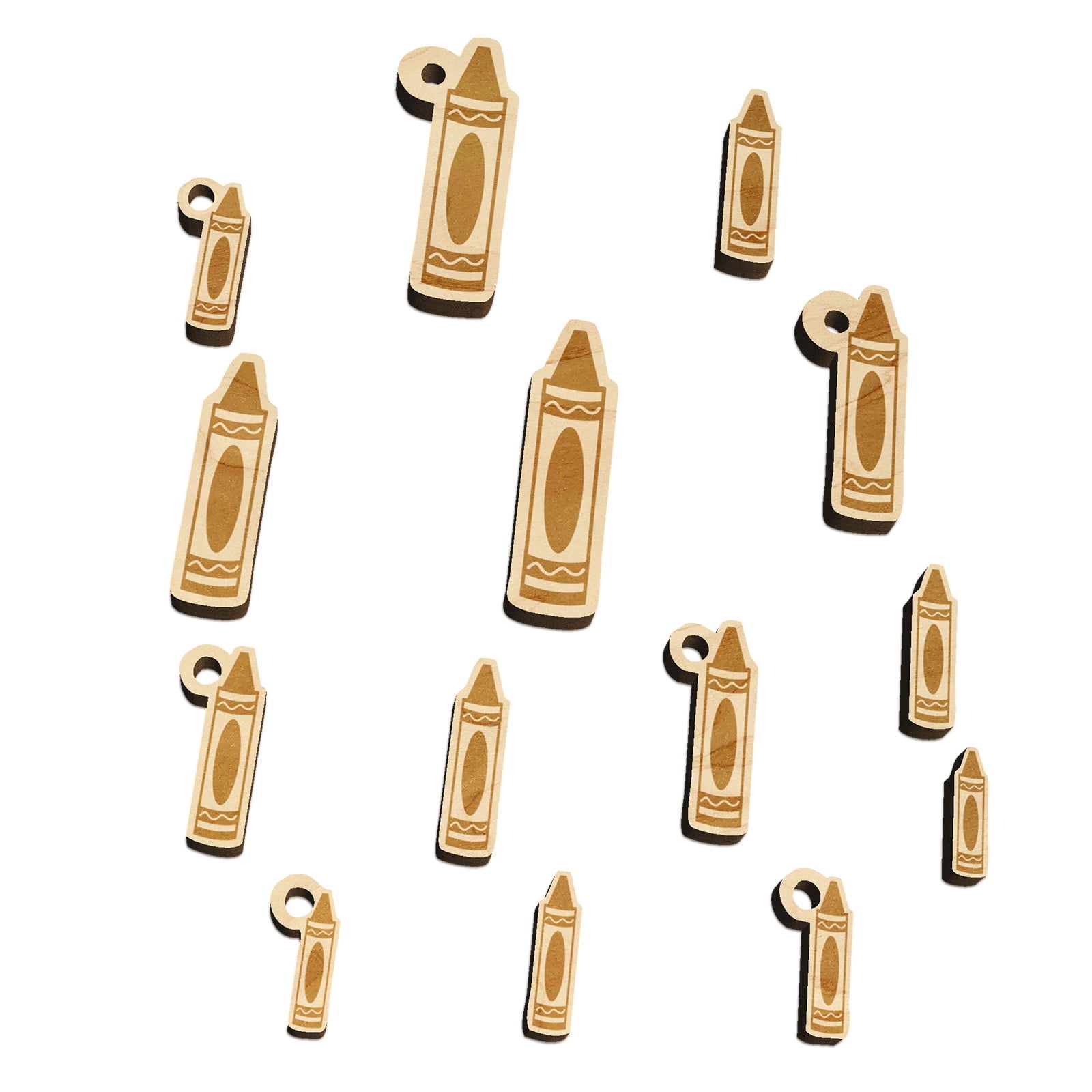 Coloring Crayon Wood Mini Charms Shapes DIY Craft Jewelry - No Hole ...