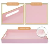MAONAME Pink Serving Tray with Handles, Rectangular Decorative Tray ...