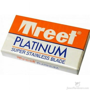 Treet Platinum Super Stainless Double Edge Razor Blades, 100 Count ...