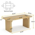 Tribesigns 62-inch Rectangular Dining Table for 4-6, Modern Simple ...