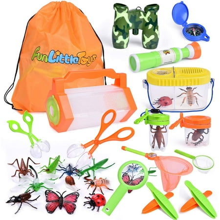HTOOQ Bug Catcher Kits for Kids with Bug Containers, Butterfly Nets ...