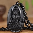 Buddha Necklace Black Obsidian Necklace for Women Good Luck Buddha ...
