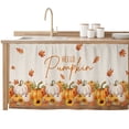 Cabinet Curtains 28"W x 51"L, Hello Pumpkins Sink Skirt for Bathroom ...