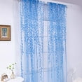 Willow Leaf Sheer Curtains, Vine Patterned Green Sheers Rod Pocket ...