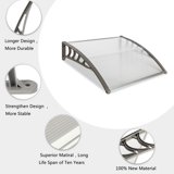 Alvantor 40" x 38" Window Awning Canopy, UPF 50+ Polycarbonate Sun Rain ...