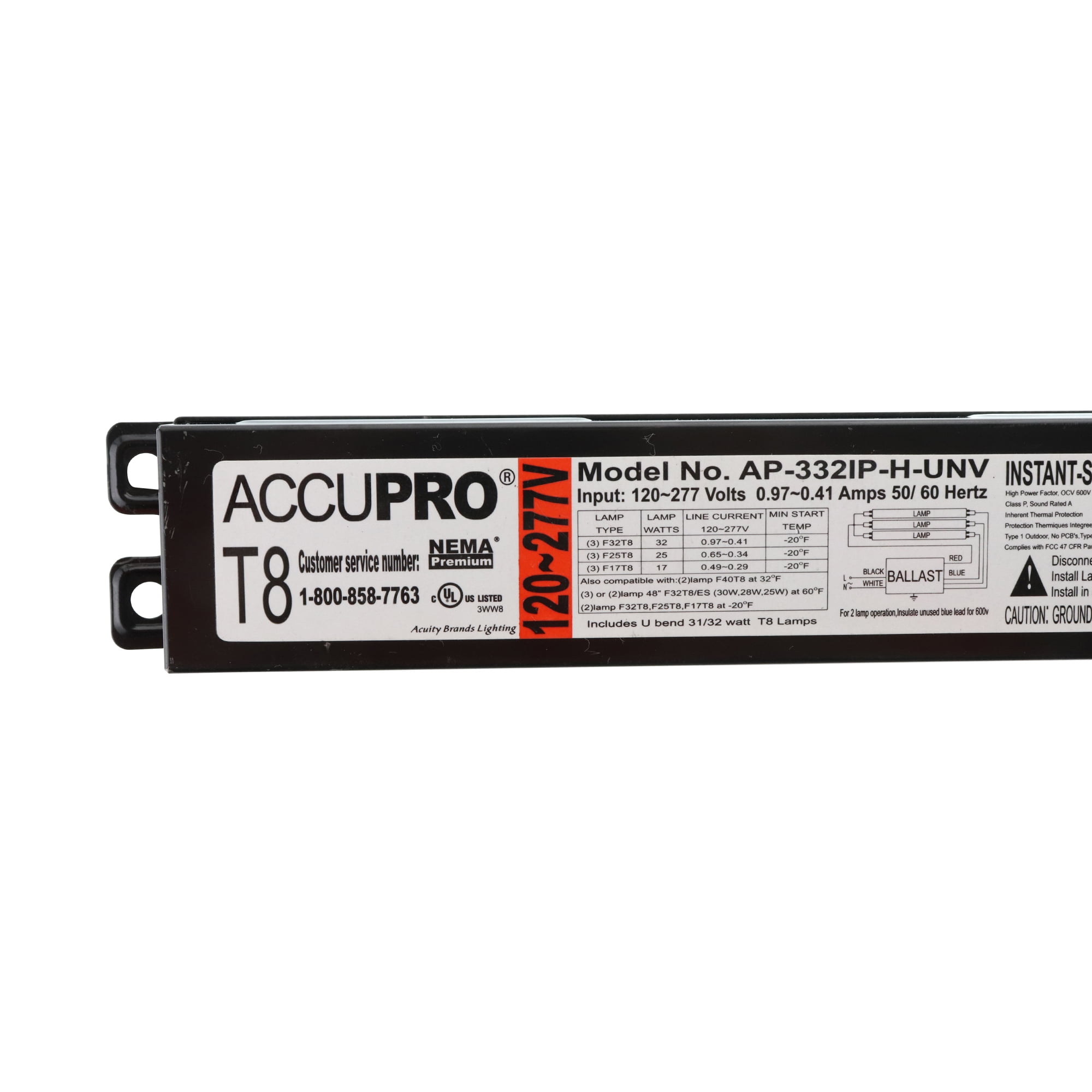 Accupro AP-332IP-H-UNV Electronic Fluorescent Ballast,, 59% OFF