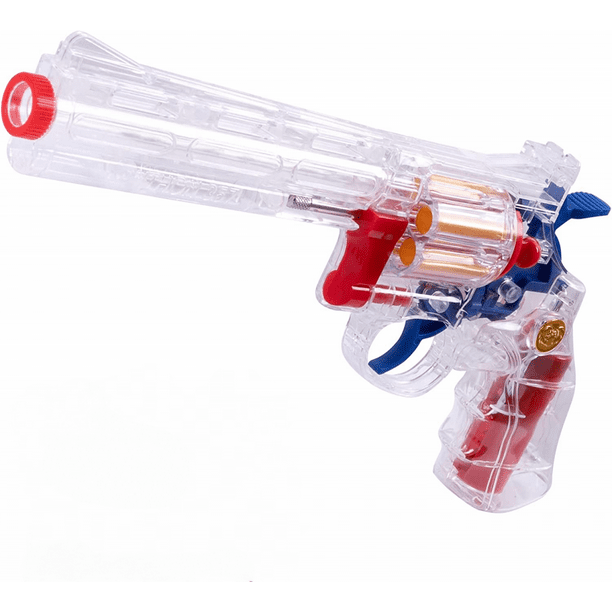 Toy Revolver with Clear Housing Foam Blaster with Elite Soft Foam Darts ...