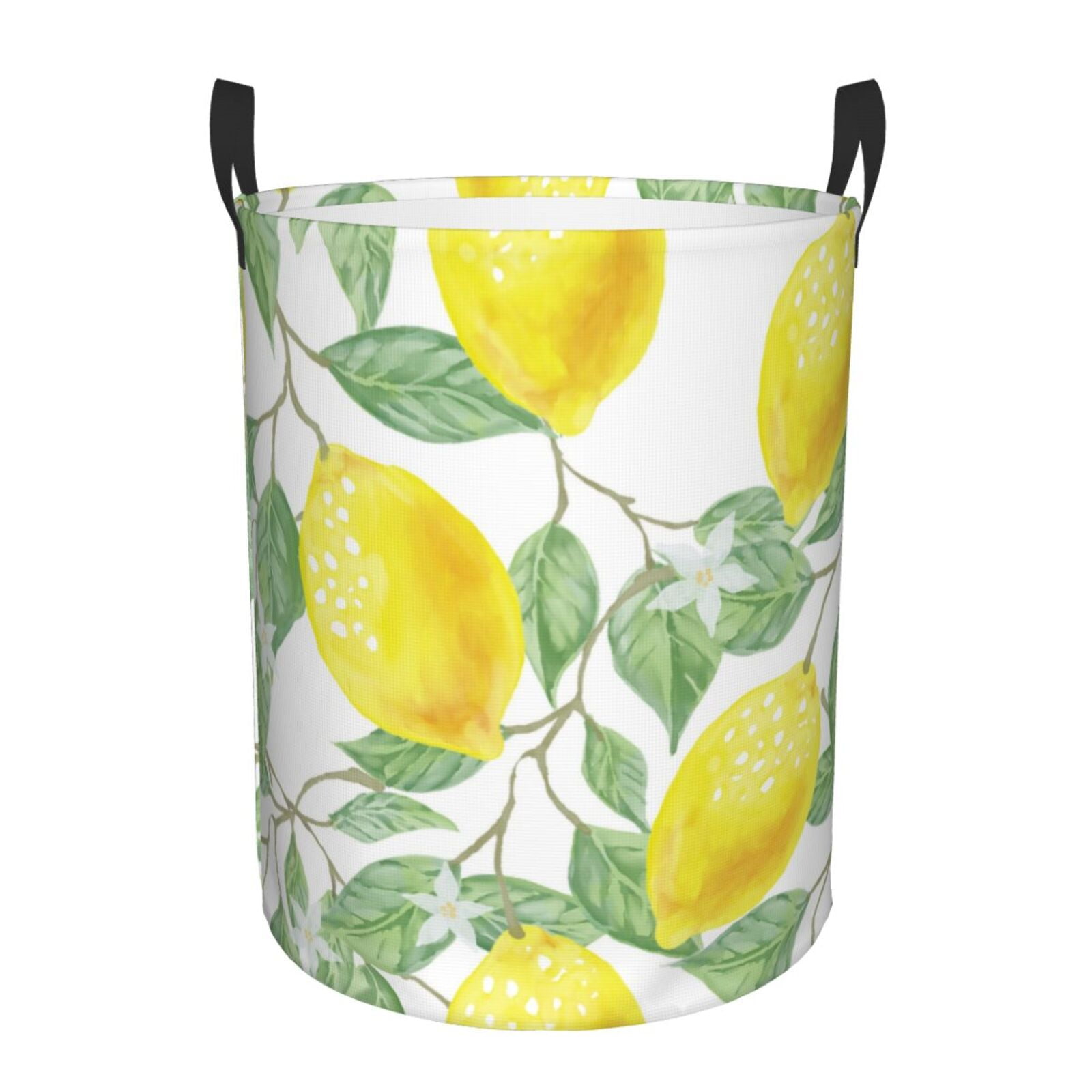 XMXT Collapsible Laundry Basket, Fruit Lemon Art Pattern Waterproof ...