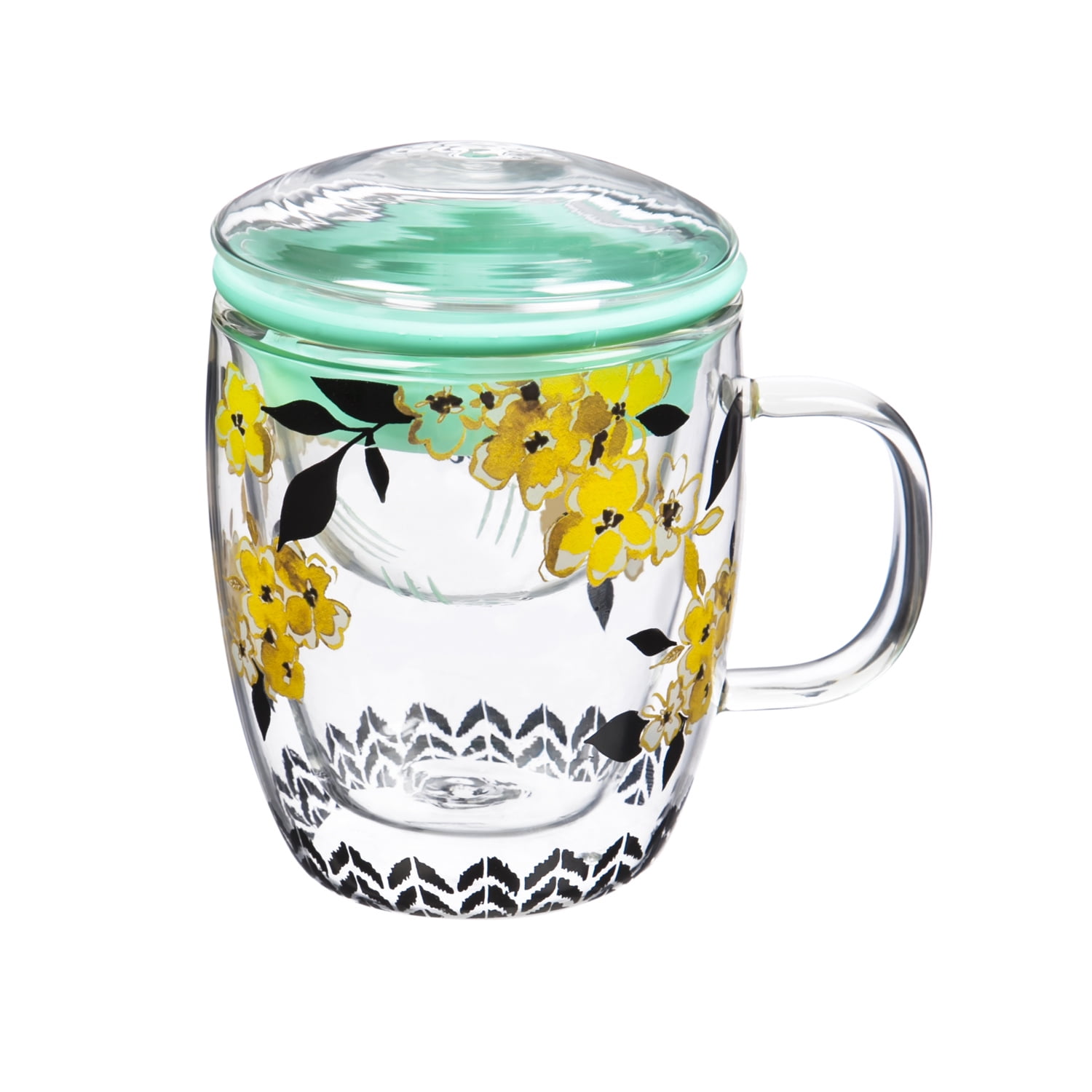 Cypress Glass Café Cup w/ Infuser, 12 OZ., Sweet & Simple Tea - Walmart.com