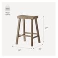 Vincent Counter Stool – 26 Inches – Rectangular Stool with Footrest ...