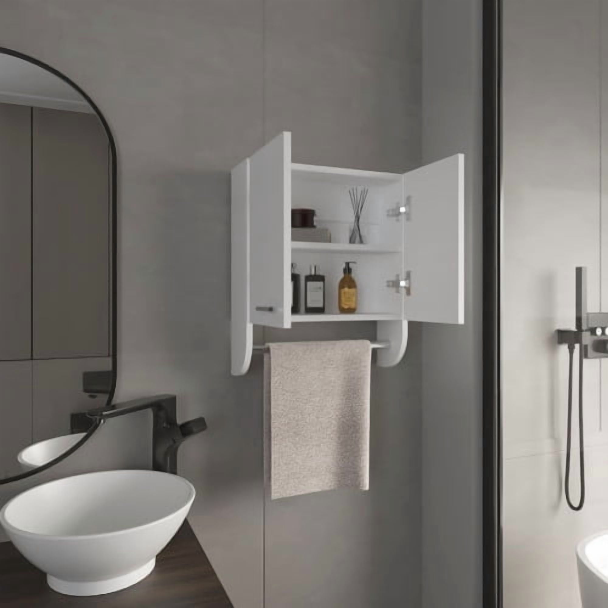 Click here for Yananb Medicine Cabinet 20.30 H  With 2 Shelves An... prices